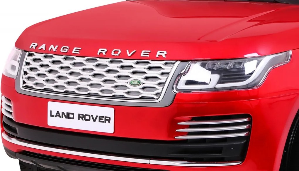 Ramiz Range Rover HSE lakované dětské auto pro 2 děti červené SUV + ovladač na dálkové ovládání + audio panel