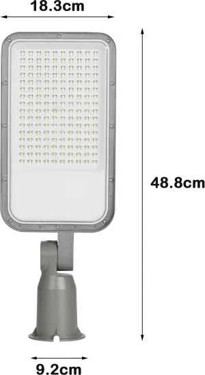 Brilagi -LED Venkovní pouliční lampa s kloub. URBANLIGHT LED/100W/230V šedá IP65