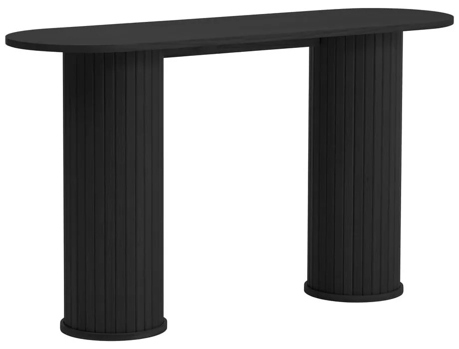 Černý konzolový stolek 40x130 cm Nola – Unique Furniture