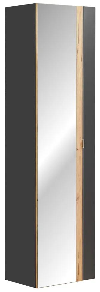 Vysoká koupelnová skříňka COAL se zrcadlem