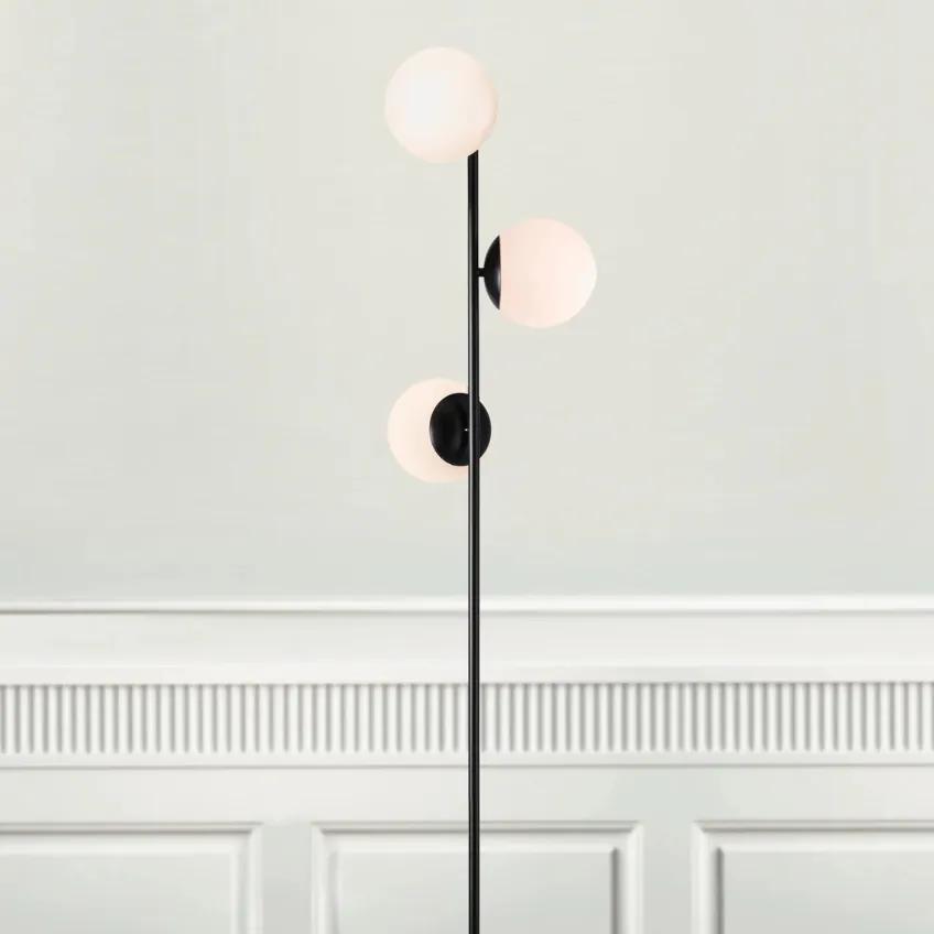 Nordlux Opálově bílá skleněná stojací lampa Lilly 150 cm