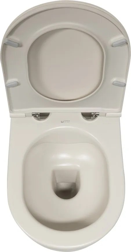 Isvea Isvea, INFINITY závěsná WC mísa, Rimless, 36,5x53cm, Ivory, 10NF02005-2K