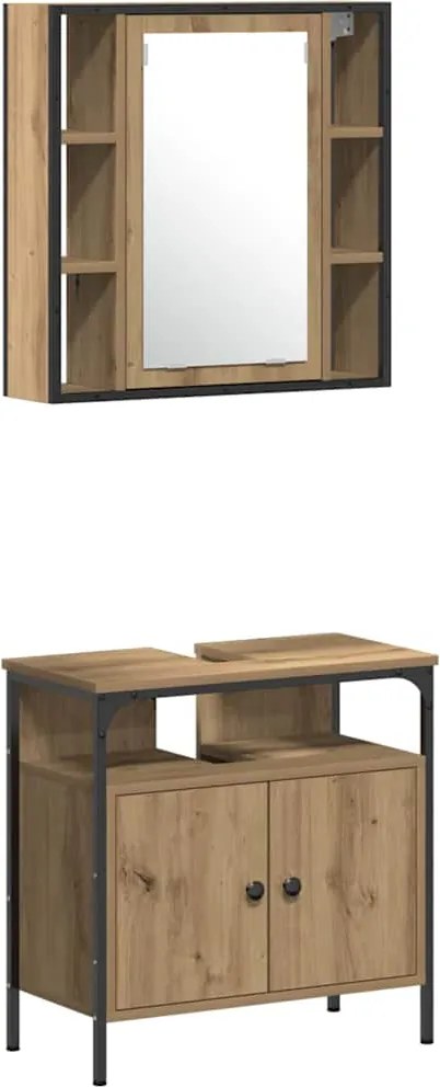 Sada koupelnového nábytku 4 ks Artisanový dub 3334430