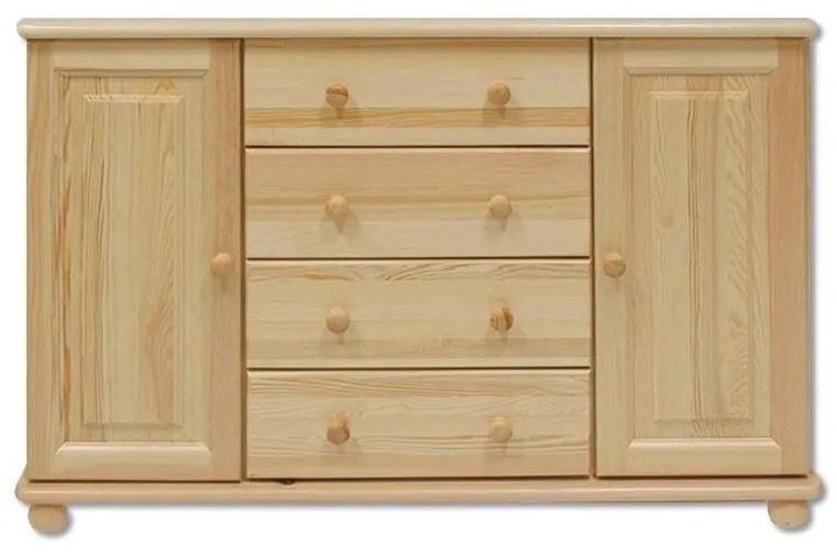 Casarredo DK-122 komoda s 4 zásuvkami, bez moření borovice