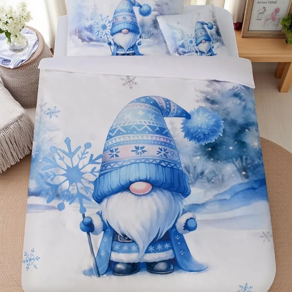 Povlečení DEPPA BLUE GNOM 3-dílná souprava 140x200 cm