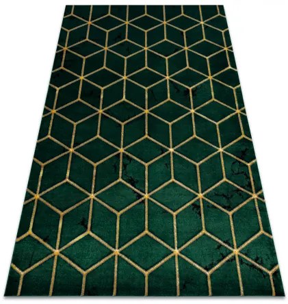 koberec EMERALD výhradní 1014 glamour, stylový krychle lahvově zel velikost 120x170 cm | krásné koberce cz