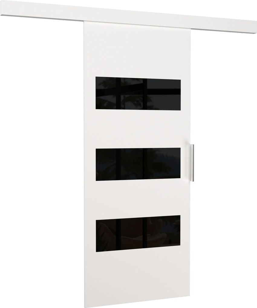 ADRK Furniture Posuvné nástěnné dveře ARES 106 SD-Are-100-W+BL-R022
