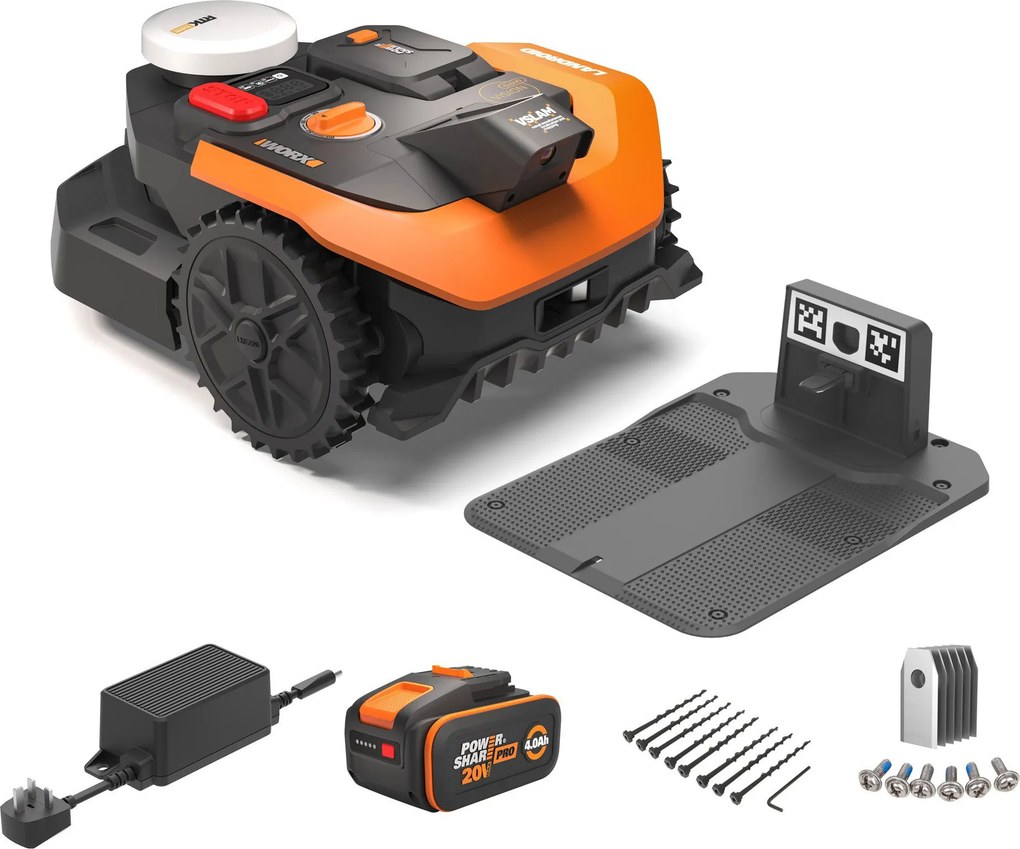 WORX Robotická sekačka WR305E Vision Cloud 500 m2 (RTK + AI V-SLAM Mono)