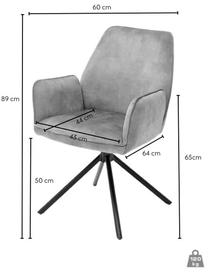 Jídelní židle NEXORO 2 ks antracit
