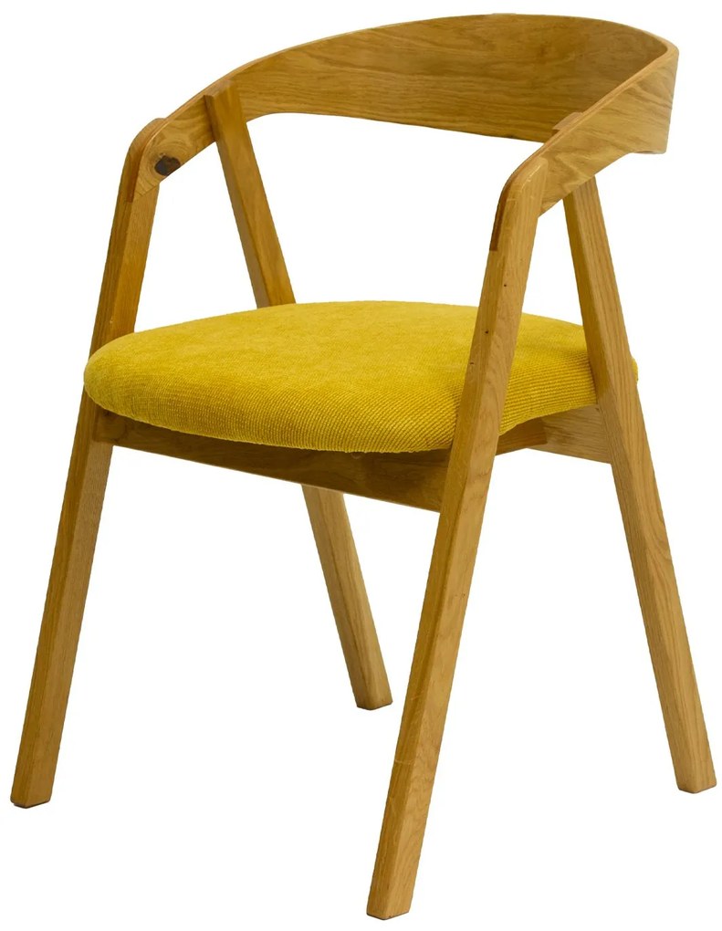 Bradop Židle čalouněná ADRIANA XL dubová Z217 | Látka: 130 - Monolith-130