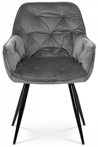 Jídelní židle šedá sametová DCH-421 GREY4