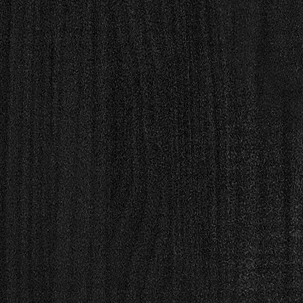 Petromila Knihovna černá 80 x 35 x 71 cm masivní borovice