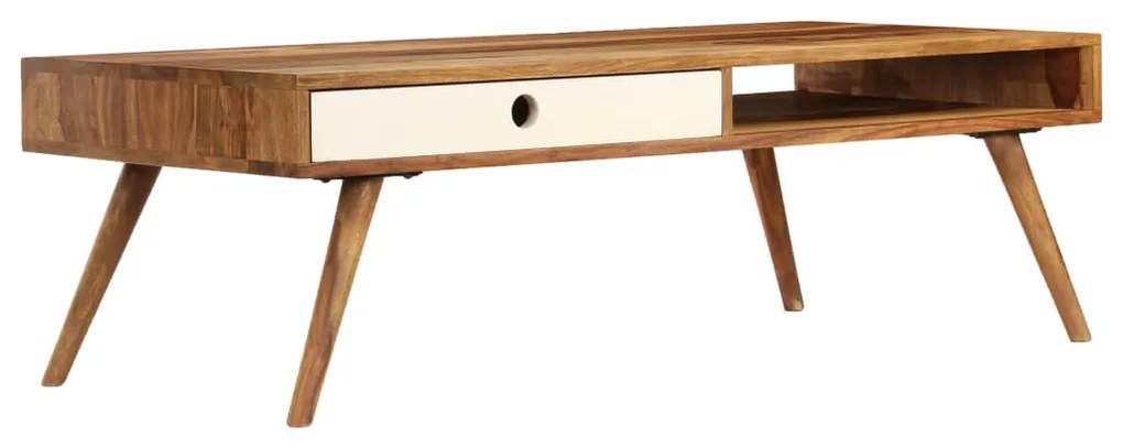 vidaXL Konferenční stolek z masivního sheeshamu 110 x 50 x 35 cm