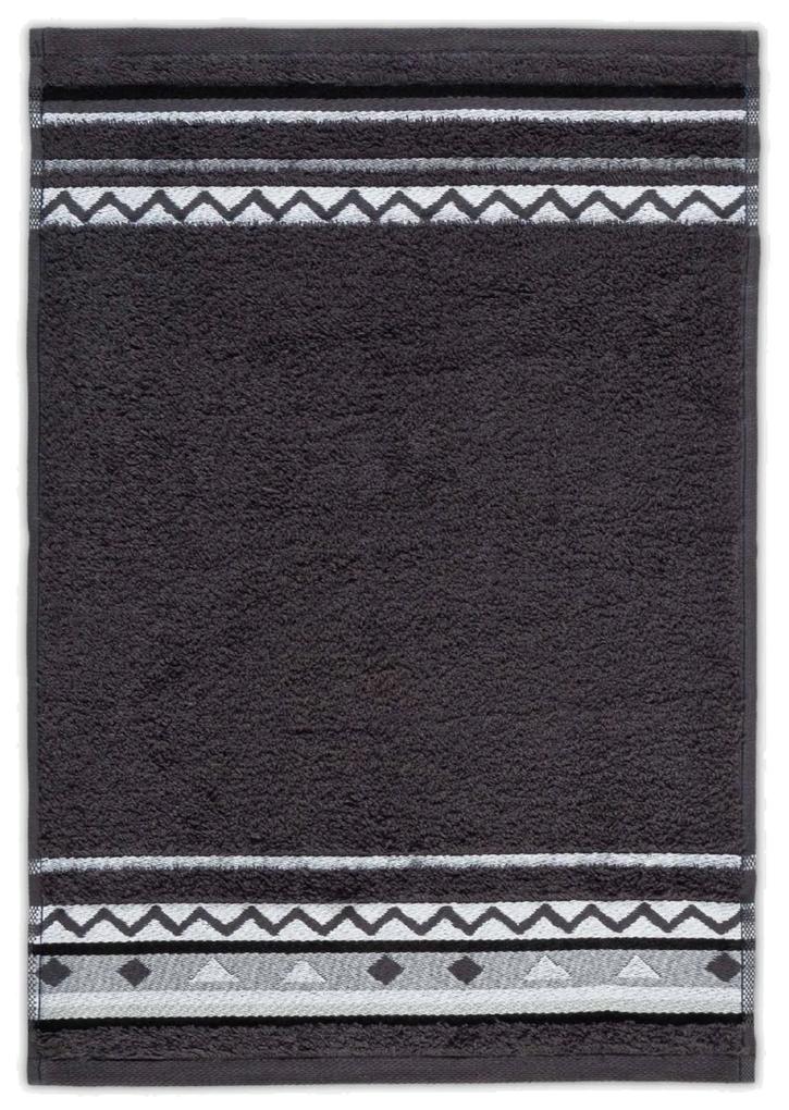 COUNTRY ručník 30 x 50 cm, tmavě šedá