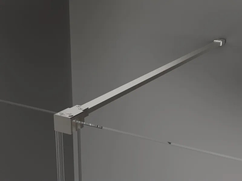 Mexen Velar, sprchový kout s posuvnými dveřmi 150 x 100 cm, 8mm šedé sklo, broušená ocel, 871-150-100-41-97