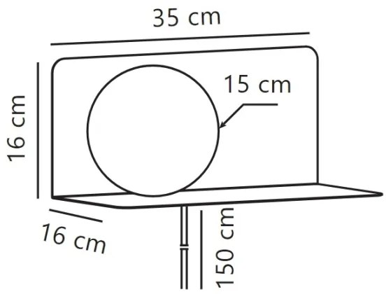Nordlux - Nástěnné svítidlo s poličkou LILIBETH 1xE14/25W/230V modrá