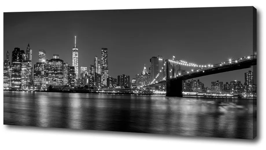 Wallmuralia Foto obraz na plátně Manhattan noc 125x50 cm