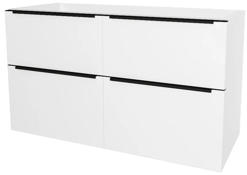 Mereo Mereo, Mailo, koupelnová skříňka 121 cm, černé madlo, Multidecor, CN593SBBIEL
