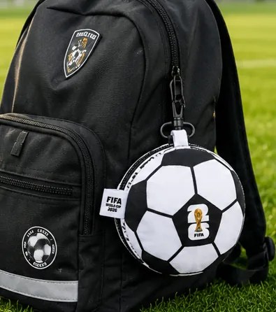 polštář, dekorativní, multifunkční, tvar míče, motiv WORLD CUP 2026, 16x16/29x16 cm, polyester/akryl/látka, tématika MS 2026, Dekorino PD20260002