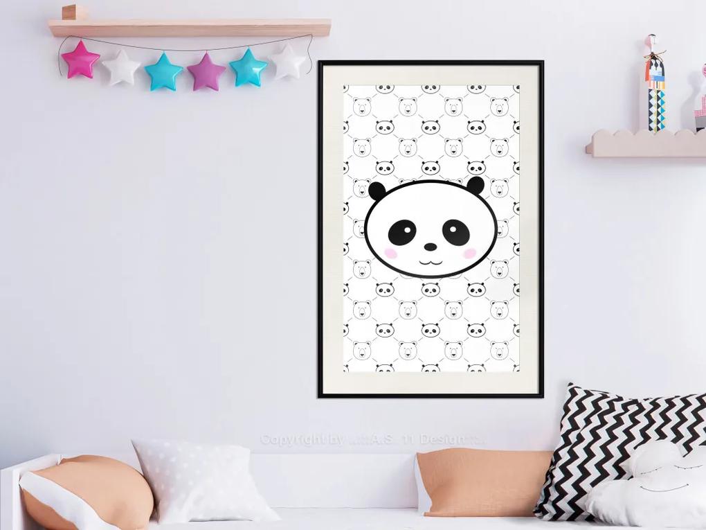 Plakát Panda a medvědi - zábavná černobílá kompozice se zvířaty