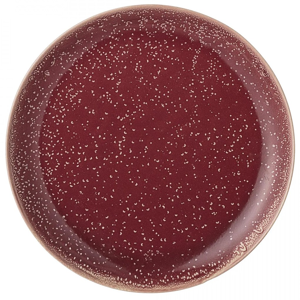 Bloomingville Keramický dezertní talíř Joëlle Red, červená barva, keramika