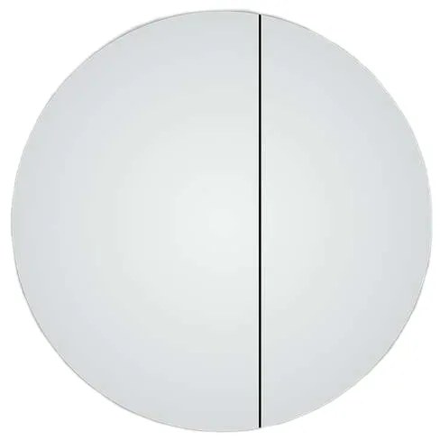Aluminio Bright Zrcadlová skříňka s LED osvětlením, ø 60 × 10 cm, stříbrná
