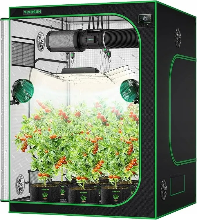 Growbox Skleník Stan Pro Pěstování Rostlin Vivosun Pro 80X80 CM X 160 CM Zahrada