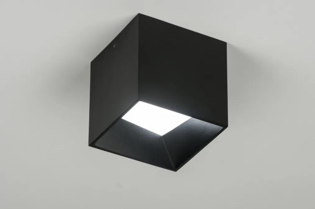 Stropní LED svítidlo Quadra Black