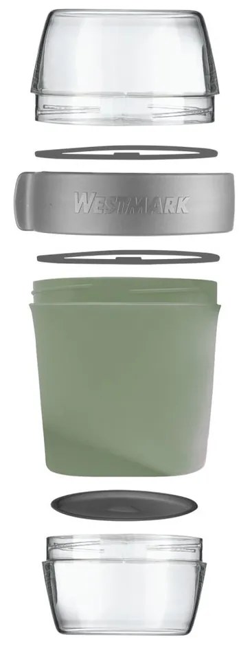 Westmark Třídílná dóza na jídlo, 1150 ml, mátově, L
