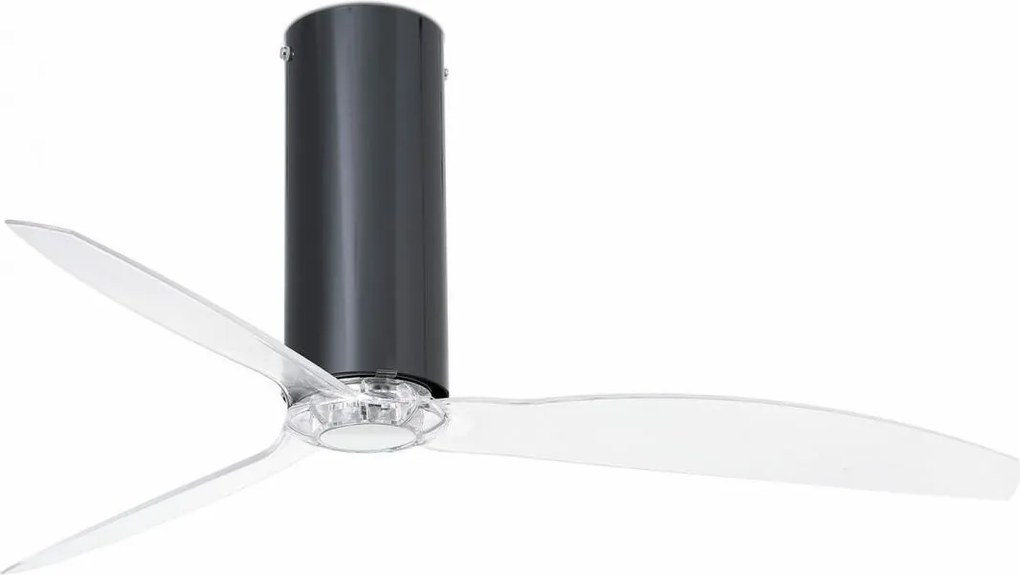 FARO 32035 TUBE FAN, černá/transparentní, stropní ventilátor s DC motorem - FARO