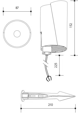 PANLUX Zahradní LED reflektor OKO EVO 14W, antracit