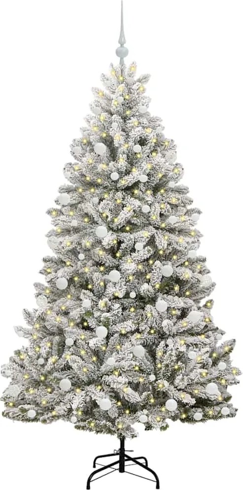 Umělý vánoční stromeček 180 cm 300 LED Teplá bílá PVC a ocel 3395751