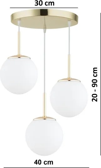 Brilagi - Lustr na lanku MILO 3xE27/60W/230V zlatá