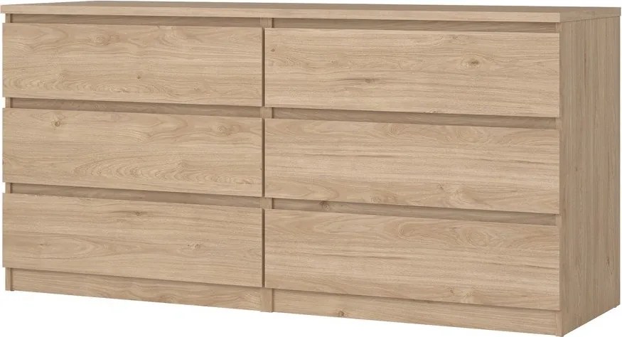 Komoda v dekoru dubu v přírodní barvě 154x76x50 cm Naia – Tvilum