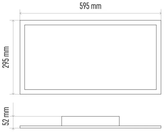 LED Stmívatelné stropní svítidlo LED/25W/230V + DO obdélník 2700K-6000K