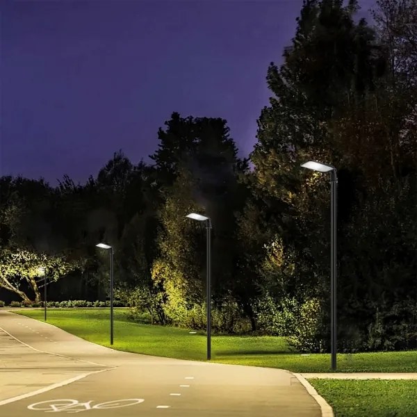 Brilagi-LED Venk. lampa se sloupem a kl. 3 m URBANLIGHT LED/100W/230V černá IP65
