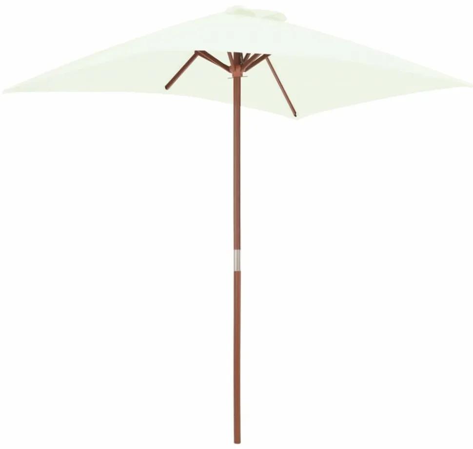 Zahradní slunečník s dřevěnou tyčí 150 x 200 cm Cihlová