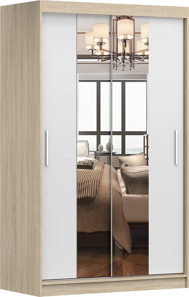 IDZ Šatní skříň NEOMI 01, 120 cm Barva dřeva: Sonoma + Bílá