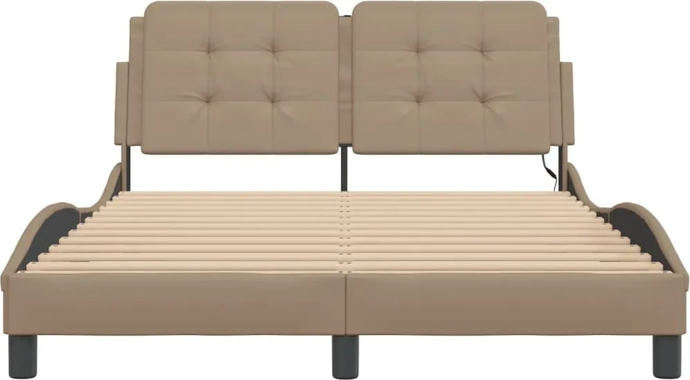 Rám postele s LED bez matrace Zadar cappuccino 140 x 200 cm 3214114