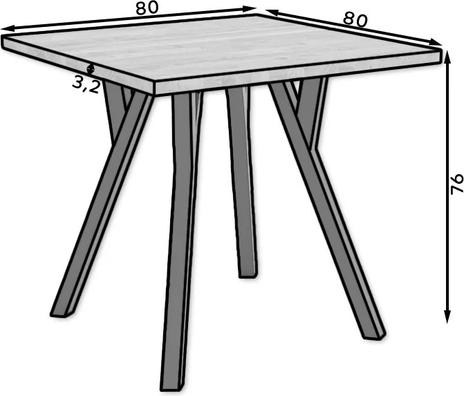 ADRK Furniture Sada stůl s židlemi RODOS 83 SE-ROD-83-S
