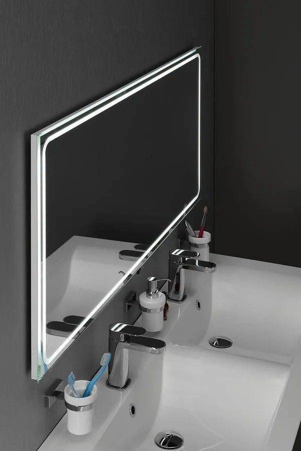 Sapho Sapho, Zrcadlo GEMINI s LED osvětlením 55x55cm, GM055