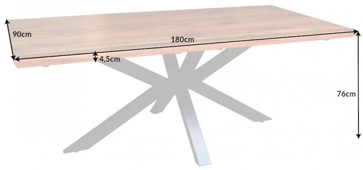 Designový jídelní stůl Fabrico II 180 cm Sheesham