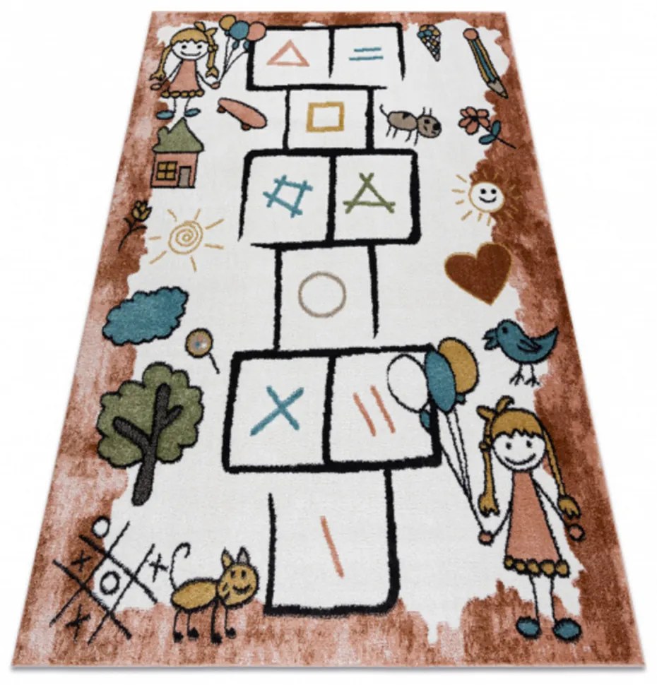 Dětský kusový koberec Skákací panák starorůžový, Velikosti 160x220cm