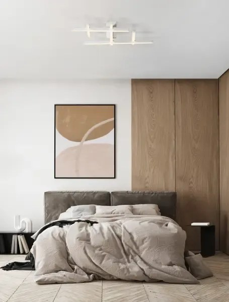 LED stmívatelné bílé moderní stropní svítidlo Pace