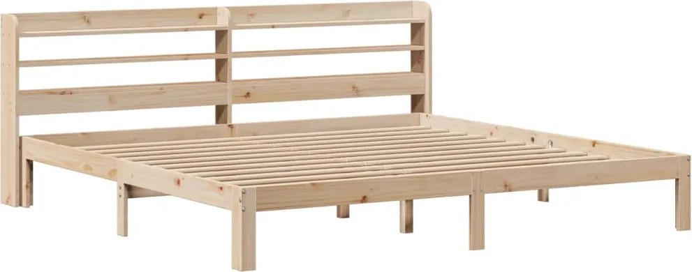 Rám postele s čelem 200 x 200 cm masivní borové dřevo 3306796