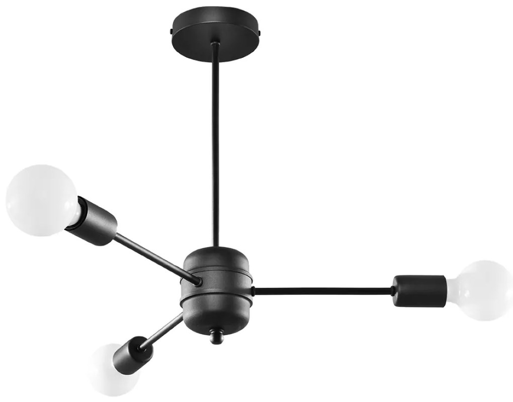 Sollux Lighting Lustr LANGO 3 černý