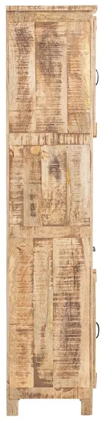 furniture-nabytek.cz - Masivní vysoká skříň Carino z mangového dřeva, lakovaná, hnědá – 50×40×180 cm