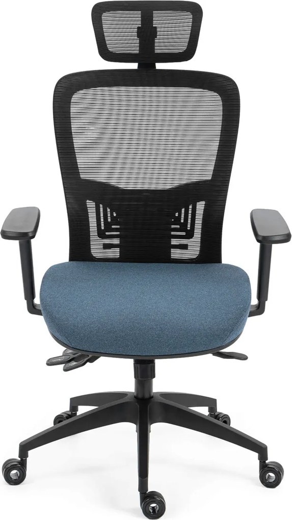 Ergonomická kancelářská židle MERTON - modrá síťovina