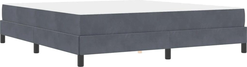 Postel s boxspringem s matrací Tmavě šedá 180 x 200 cm textil 3398708