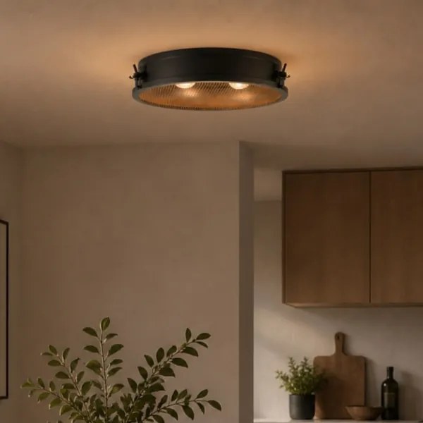 Brilliant - Stropní svítidlo ZOIS 2xE27/28W/230V pr. 42 cm černá